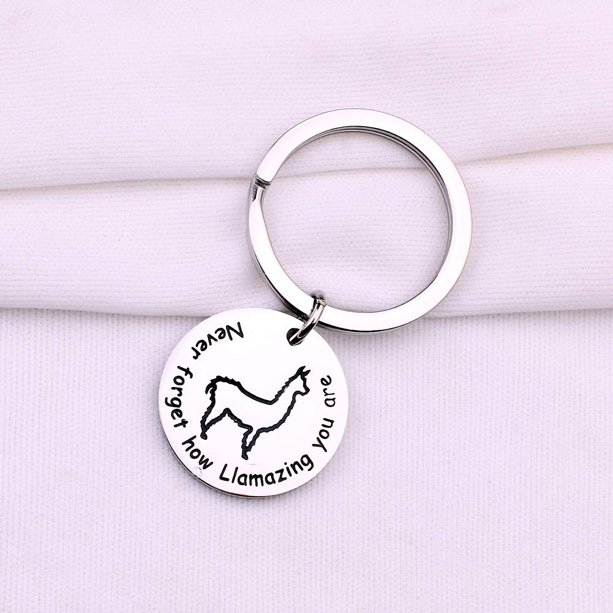 Llama Keychain Never Forget How Llamazing You are Keychain Alpaca jewelry Animal Lover Gift (Llama Keychain)