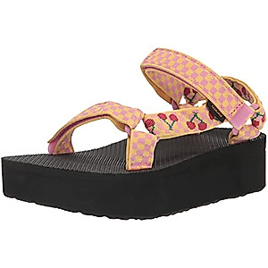 Teva Women's Flatform Universal Sandal, Picnic Cherries Rosebloom, 10
