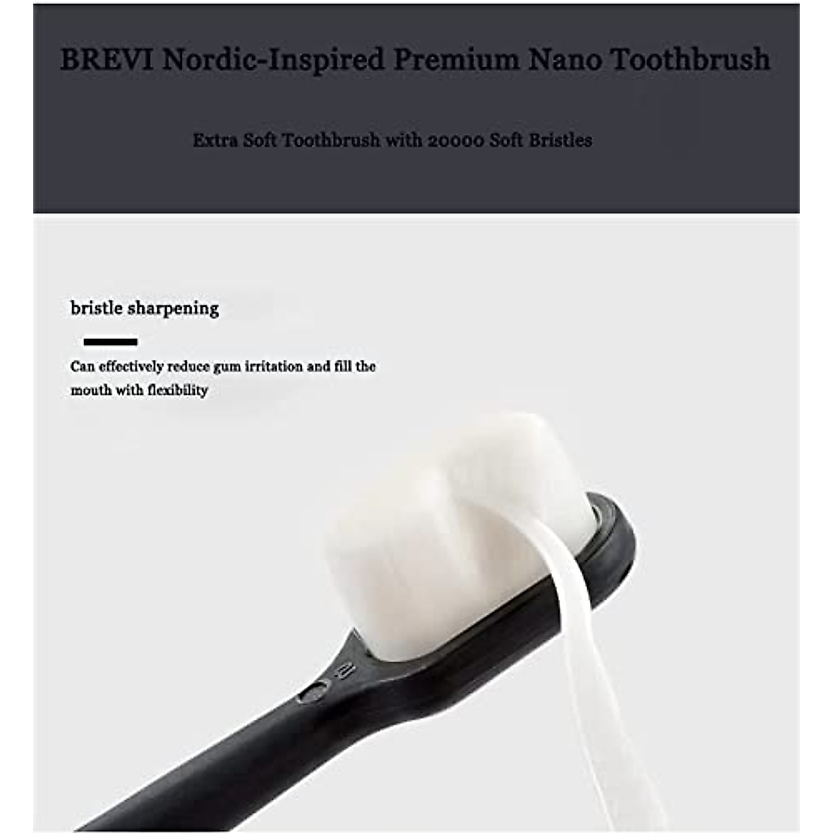 AUGESTPO 2/4Pcs BREVI Nordic-Inspired Premium Nano Toothbrush,Adult Extra Soft Toothbrush with 20000 Soft Bristles,for Protect Sensitive Gums and Teeth (4pcs-Wave Head), 10.0 Count