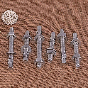 Expansion Screw, Stainless steel expansion bolts, screws, screws, Screws, Screws 304 Stainless Steel Expansion Screw Expansion Bolt car Bolt m6m8m10m12m16 2Pcs (Color : 50mm, Size : M16) (Color : 150m