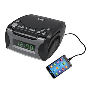 Digital Alarm Clock Radio with CD Player and USB Charge Port