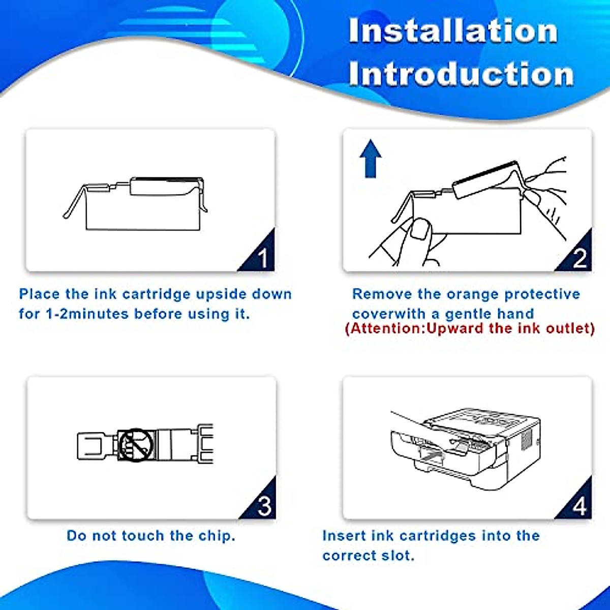 Jagute 902XL 902 Black Ink Cartridges Replacement for HP 902 XL Use with OfficeJet Pro 6978 6968 6970 6960 6971 6974 6975 6976 6979, OfficeJet 6958 6950 6951 6954 Printers.（2 Black）