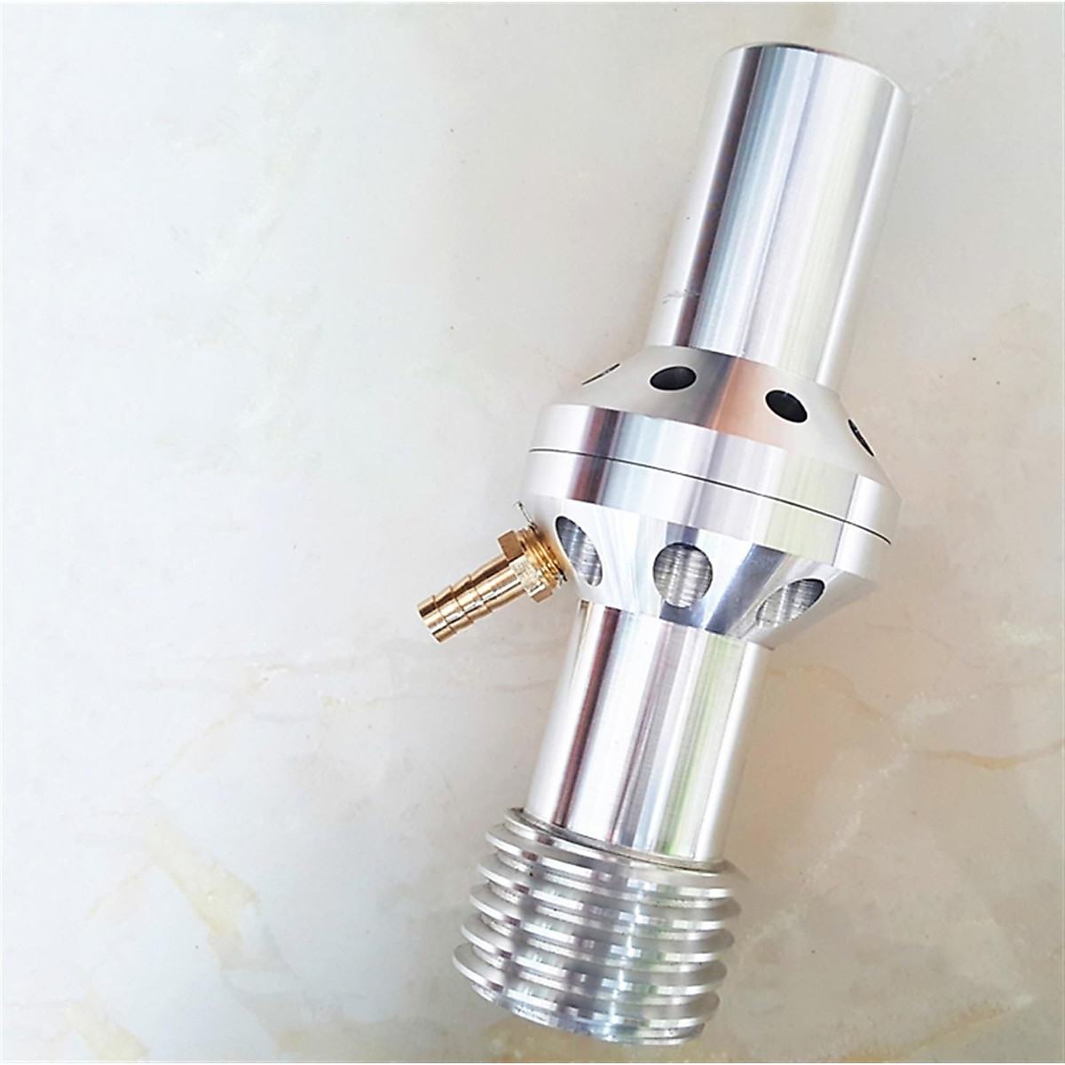 Sandblasting Machine Dedicated 4/8/10/12mm Boron Carbide Water Sandblasting Gun Nozzle, 40mm Thread Diameter Double Inlet Wear-resistant Sandblasting Gun Head (Color : Inner hole 6mm)