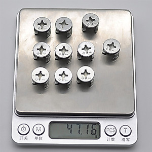 20 PCS Furniture Connecter Cam Lock Fittings 15mm x 12mm for Cabinet Drawer Dresser and Wardrobe Furniture Panel Connecting