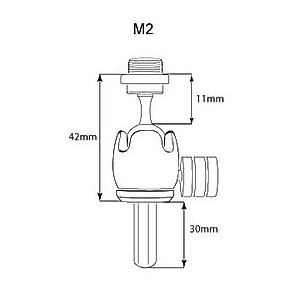 Triad-Orbit Micro 2/M2 Short-Stem Orbital Mic Adapter