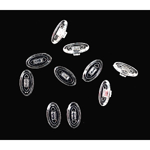 NicelyFit Clear Push-on Nose Pads for Oakley Eyeglass Frames OX5079 OX5038 OX5066 OX5088 OX3102 OX5040 OX5042 etc. (Clear - 3 Pairs)