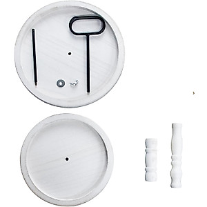 TNQNCFL Rustic 2 Tiered Tray Decor, Coffee Color, Wooden Material, Round Shape