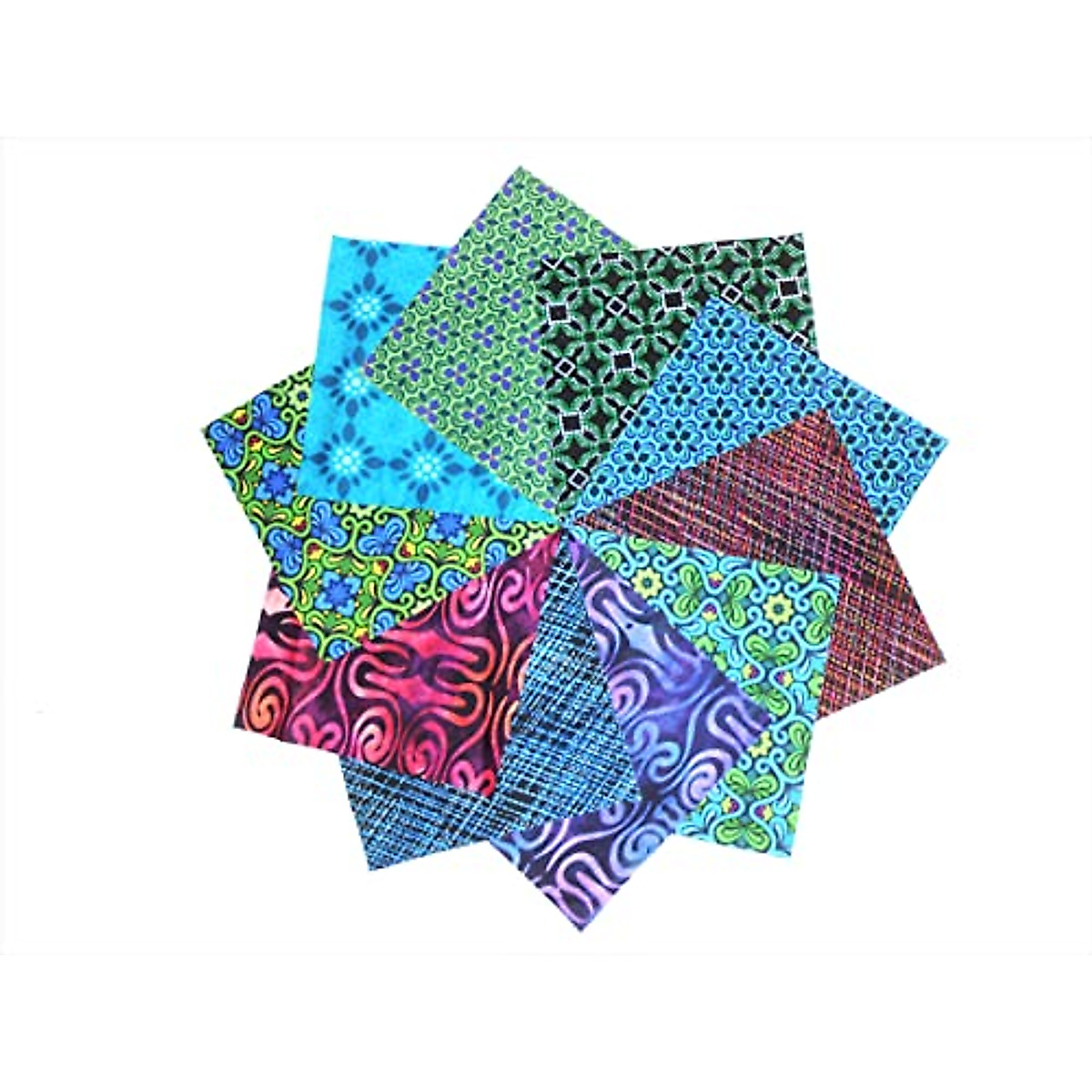 Material Maven 10 10 Inch Beautiful Indigo Lake Layer Cake Quilting Squares by Benartex 10 colorways, Multicolor