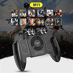 LUULYGO in 2021, The First New 6-Finger Mobile Joystick Controller Gamepad Trigger FPS Cooling Fan Gamepad Joystick for iOS Android Phones Specialty Store