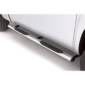 Lund 23510545 Polished Stainless Steel 4" Oval Straight Nerf Bars for 2007-2018 Silverado/Sierra 1500, 2500HD, 3500HD Crew Cab