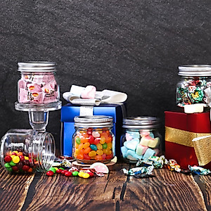 30 Pack Mason Jars 8 oz with Lids And Bands, Half Pint Canning Jars, 1/4 Quart Small Glass Jars with 40 Free Labels for Jam, Pickles And DIY