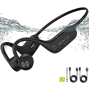 Sainellor Bone Conduction Headphones,Bluetooth Wireless Open-Ear Headphones,IP68 Waterproof Sport Headphones Built-in Mic with Night Light for Workout, Running, Gym, Hiking, Cycling (Dark Grey)