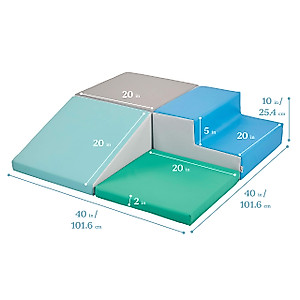ECR4Kids SoftZone Little Me Corner Climber, Toddler Playset, Contemporary, 4-Piece
