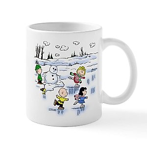 CafePress Peanut Gang Snow Scene Ceramic Mug Ceramic Coffee Mug, Tea Cup 11 oz