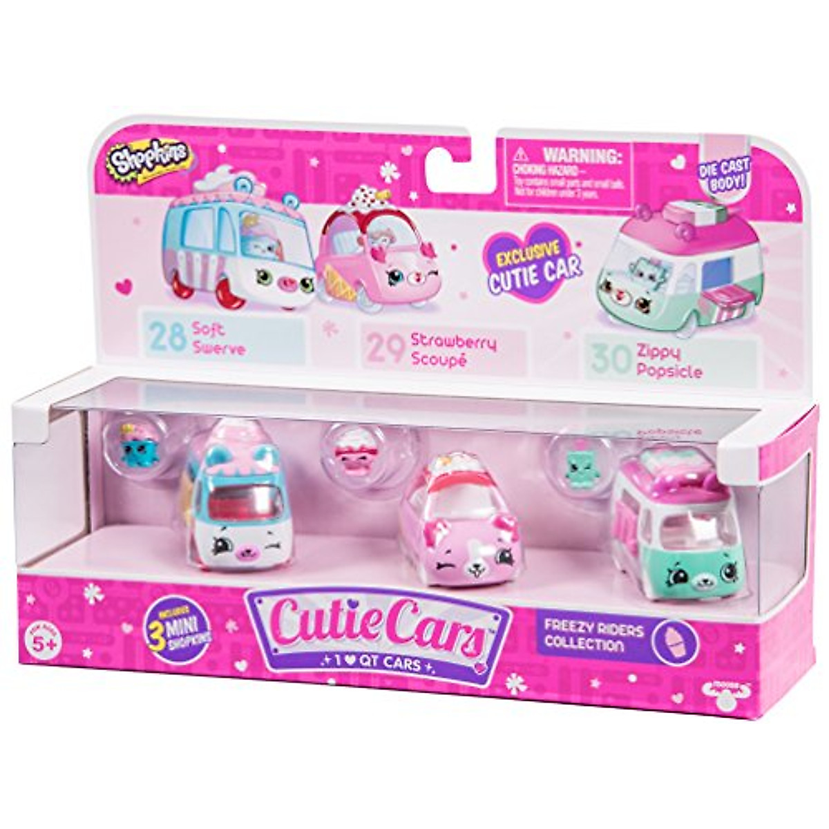 Shopkins Cutie Car Spk Season 1 Freezy Riders Toy 3 Pack