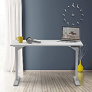 Progressive Desk Standing Desk 60x30. Dual Motor, 3 Stages Height Adjustable Stand up desks for Home Office, 60 inch -Ebony Oak, Black Frame