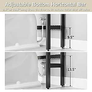 MXARLTR Over The Toilet Storage Cabinet, Over Toilet Bathroom Organizer with Barn Doors Above Toilet Storage Cabinet Rack Spacesaver Cabinet Behind Toilet Bathroom Organizer (Gray)