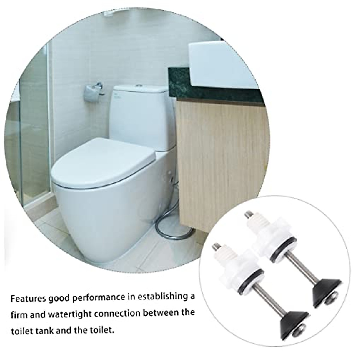 Angoily 6 Pcs Water Tank Fixing Screw Toilet Cover Seat Metal Washers Stainless Steel Washers Toilet Seats Hinges Washers Heavy Duty Toilet Bolts Toilet Seats Screws Stainless Steel Hinge