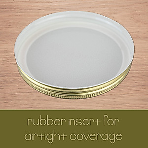 kitchentoolz 6 Pack of Glass Mason Jar Half Gallon Wide Mouth with Airtight Metal Lid - Safe for Fermenting Kombucha Kefir, Herb Drying & Extraction Curing Pickling, Storing and Canning