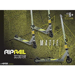 Riprail Matte Stunt Scooter Finished in Ghost Silver with Alloy Deck, Alloy Core Wheels and ABEC-9 Bearings