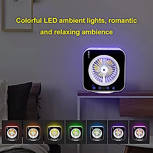 Mini Portable Air Conditioner Fan, LED Touch Oscillation Evaporative Air Cooler Fan 3 Speeds, USB Rechargeable Battery Powered Air Conditioner with Humidifier for Room Home Office Camping