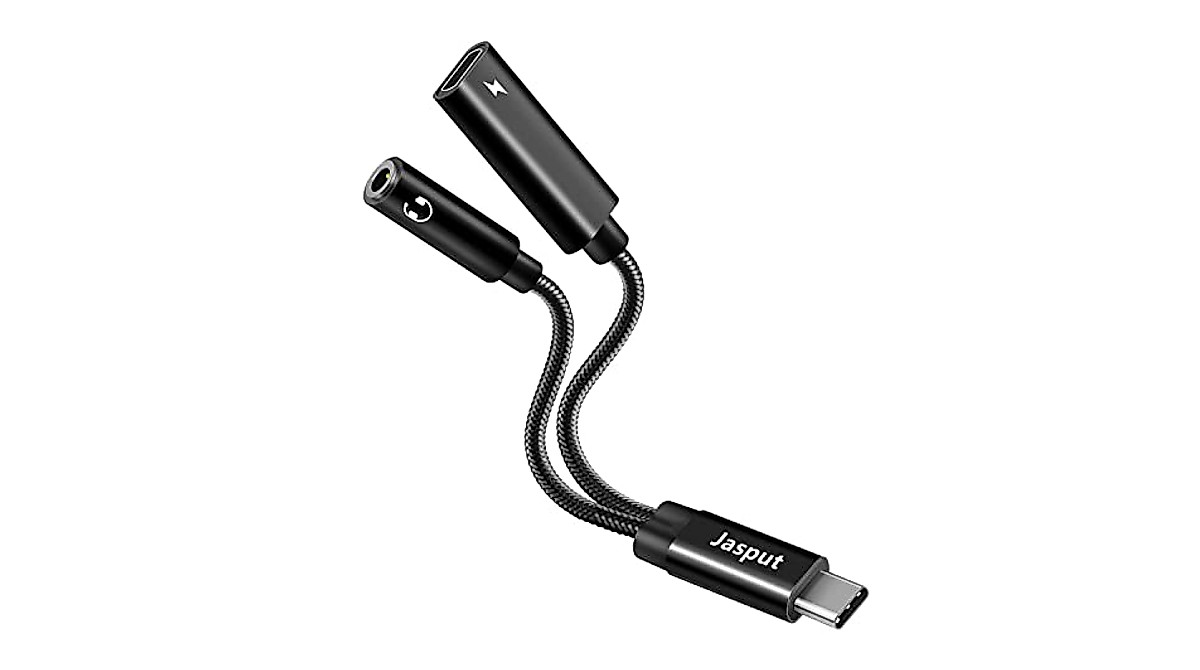 Jasput USB Type C to 3.5mm Headphone and Charger Adapter, 2-in-1 USB C to Aux Audio Jack Hi-Res ...