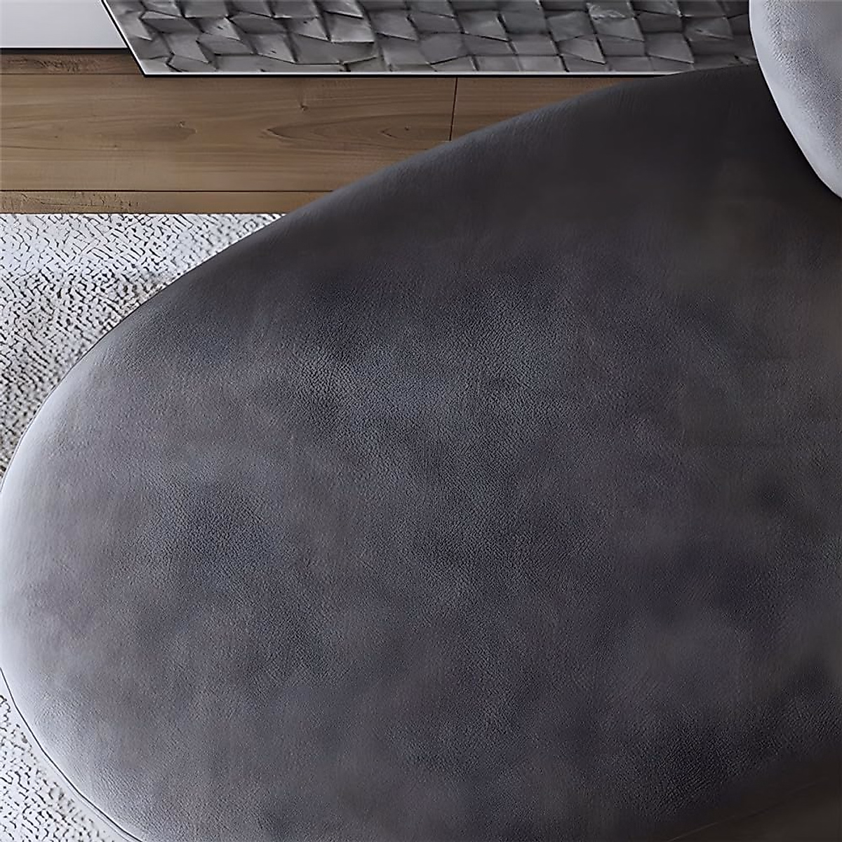 NIUYAO Sofa Couch Velvet Armless Tight Back Curved Sectionals Wear-Resistant Modern Couch for Living Room Bedroom Apartment Office -Light Grey 102.5" L x 35.5" W x 29.5" H