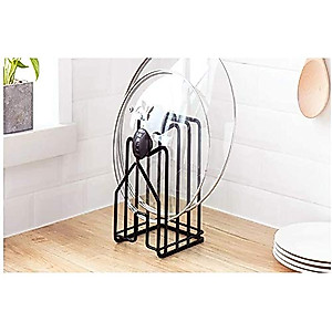 DRNKS Kitchen Pot Lid Rack Storage Rack Simple Space Saving Pot Lid Spoon Rack Kitchen Cookware Pan Pot Lid Organizer Rack-Pot Lid Cutting Board Rack Pot Lid Shelf Suitable for Kitchen