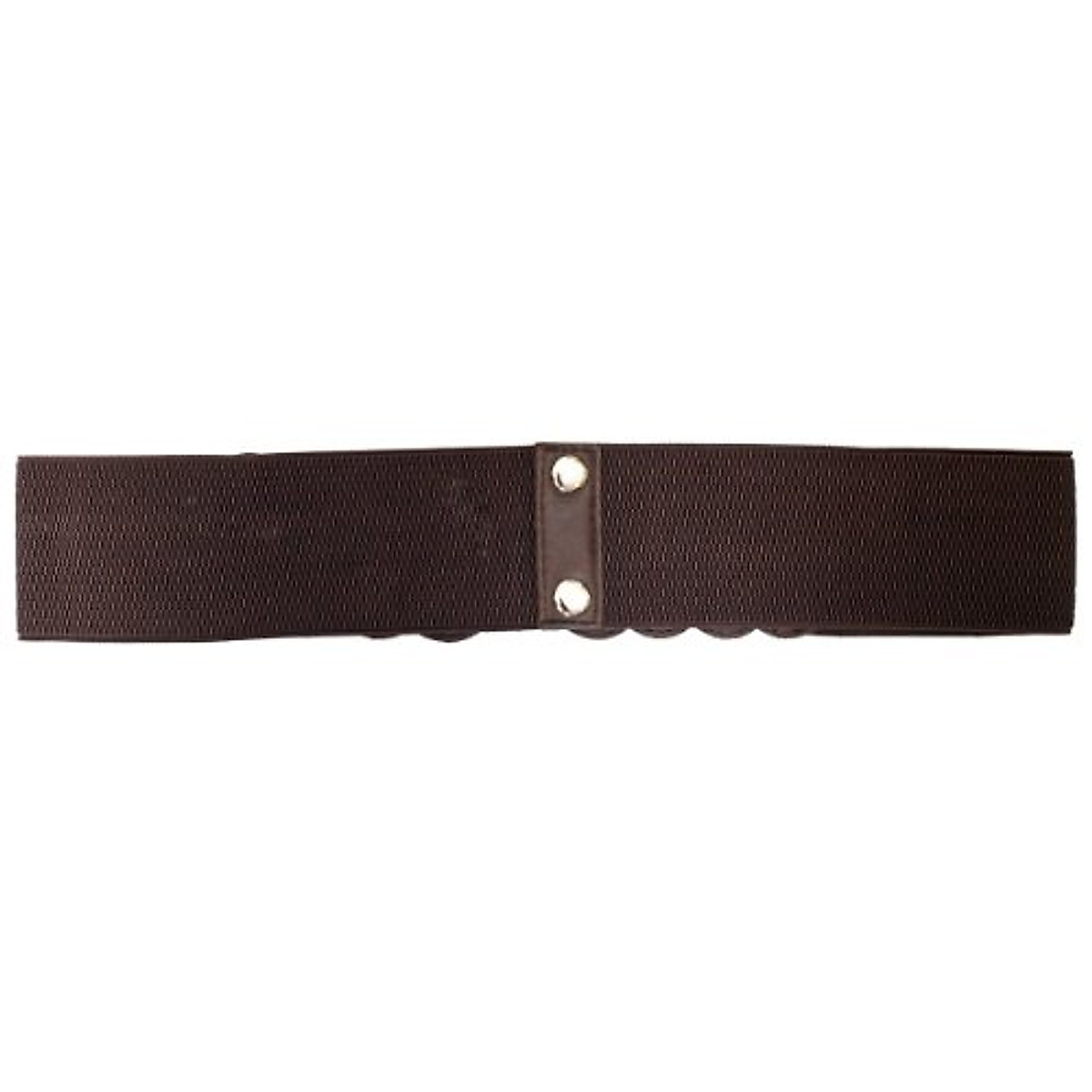 eVogues Plus Size Braided Look Elastic Fashion Belt Brown - One Size Plus