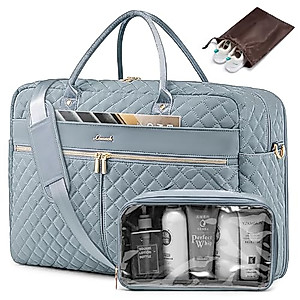 LOVEVOOK Travel Duffle Bag, Weekender Bag for Women with Toiletry Bag Shoe Bag, Carry on Overnight Bag with Laptop Compartment, Gym Duffel Bag with Wet Pocket, Hospital Bag for Labor and Delivery