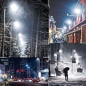 OSTEK 300W LED Shoebox Street Lighting 42000LM LED Area Pole Fixture for Parking Lot Lighting IP65 Outdoor Commercial Area Road Lighting 5000K 100-277V DLC UL