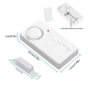 Freezer Door Alarm When Left Open,Fridge Door Alarm with Delay Upgrade 3/15/30/60 Seconds Security, Adjustable Delay Wireless Fridge Alarm Door Open Chime Refrigerator Wireless Alert(2 Set)