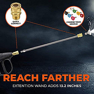 Scuddles Pressure Washer Pressure Washer | Pressure Washer Gun | Upgraded 2022 Model for Cars Full Kit Includes 5 Micro Fiber Towels and Sponge for Detailing Cars Or SUVS Pressure Washer Mega Set