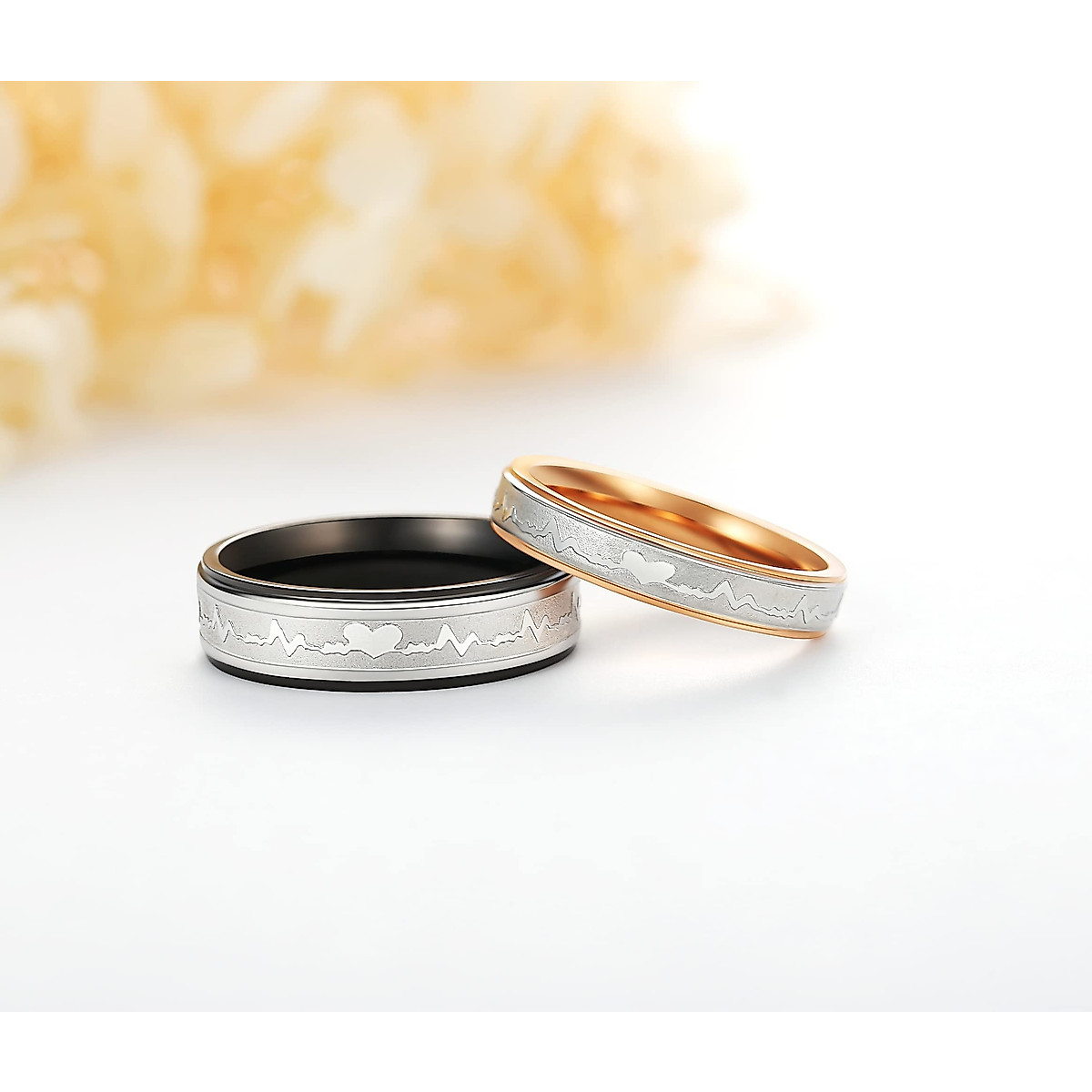 Global Jewelry Titanium Stainless Steel We Love Each Other Wedding Band Set Anniversary/engagement/promise/couple Ring Best Gift