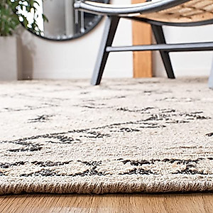 SAFAVIEH Kilim Collection Area Rug - 9' x 12', Grey & Black, Handmade Flat Weave Jute, Ideal for High Traffic Areas in Living Room, Bedroom (KLM762F)