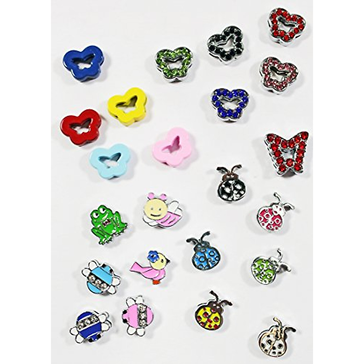 Shannon's Chixx Colorful Poultry Leg Bands for Home Chicken Coops, Identification Bands for Chickens, Ducks, Geese, and Turkeys, Butterfly, Bugs, and More Charms (Set of 10)