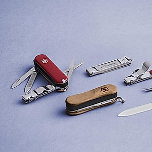 VICTORINOX 0.6461.63 Nail Clip, 580 Wood Nail Clips, Nail Clips, Nail Clips, Nail File Included, 8 Functions, Stainless Steel, Rust Resistant, Emergency Prevention, Compact, Easy to Carry
