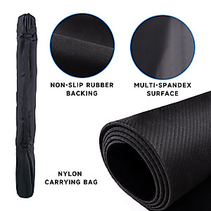 GSE Games & Sports Expert 32" x 32" Inches Rubber Anti-Slip Playmat, Mahjong, Dominoes, Poker Cards and Board Games Tabletop Cover Mat with Carrying Bag (Black)