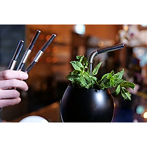 Bendable Straw | The Only Flexible Stainless Steel Straw | Patented & Hygienic Certified | Metal Straw | Reusable | Drinking Straws | 5 pcs Set (silvery)