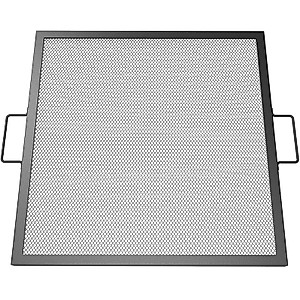 VEVOR Rectangle Fire Pit Grate, X-Marks Rectangle Grill Grate, Black Steel Fire Grate, Fire Pit Cooking Grate with Handles, Fire Grill Grate for Fire Pit, (36 x 36-inch)