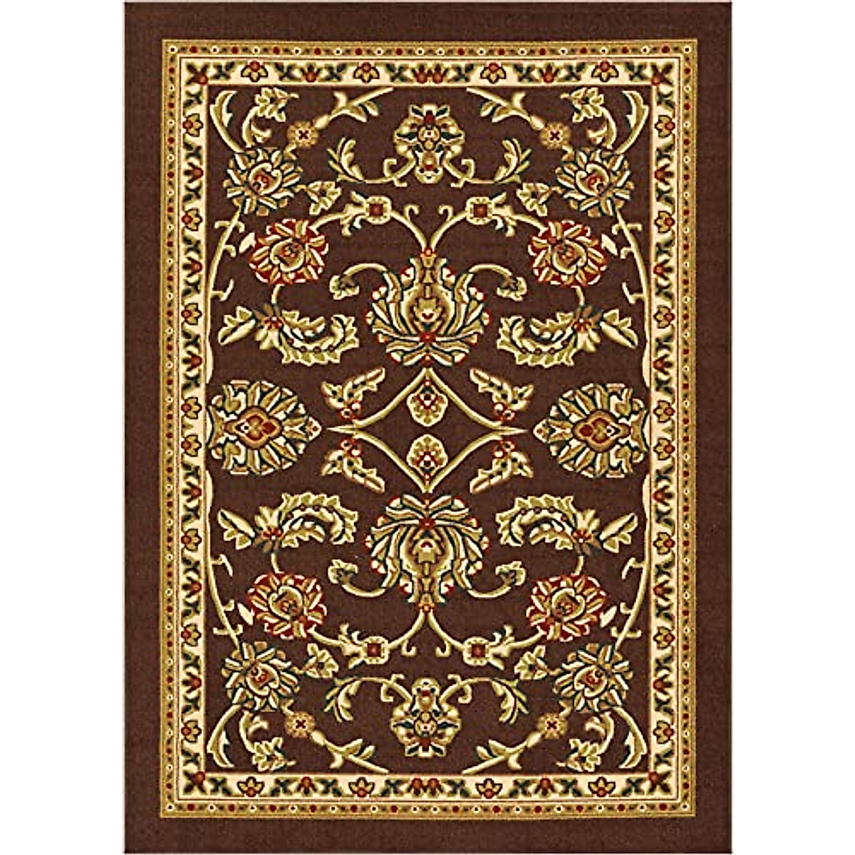Well Woven Kings Court Tabriz Traditional Brown Oriental 3'3" x 4'7" Indoor/Outdoor Area Rug