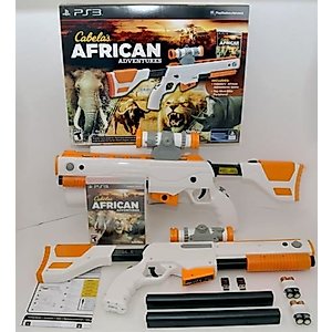 NEW 2-GUN BUNDLE Cabela's African Adventures PS3 Game w/Top Shot Elite Rifle Set