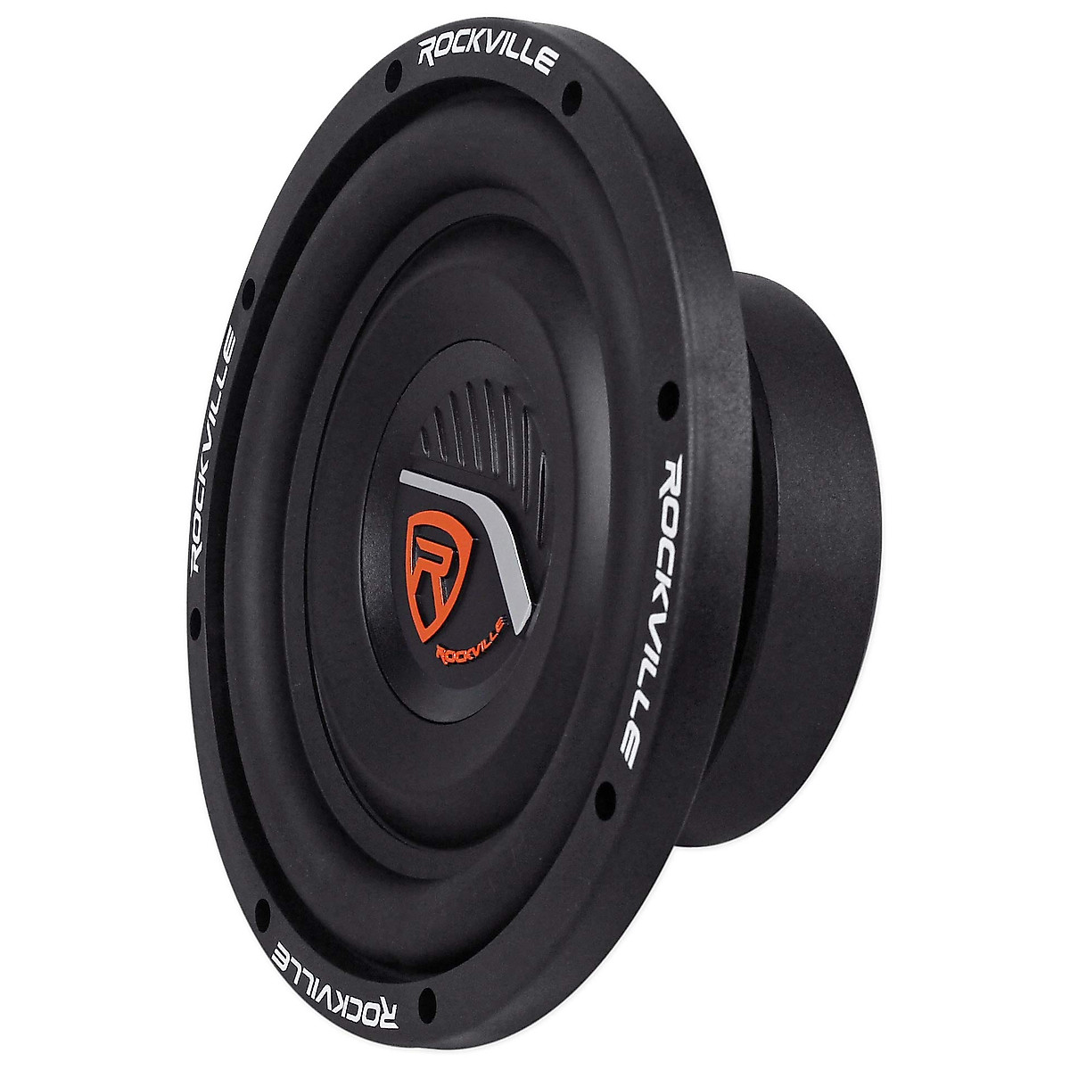 Rockville W8T4-S4 8" Shallow Mount 1000w Peak Car Subwoofer 4-Ohm Sub 250w RMS CEA Rated