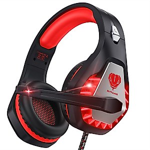 Pacrate GH-1 Gaming Headset for pc (red)