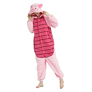 ECOCNACH Animal Onesie Adult Unisex One-Piece Pajamas Cosplay Costume For Men Women