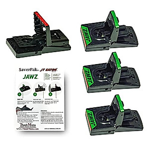 $averPak 4 Pack - Includes 4 JT Eaton Jawz Mouse Traps for use with Solid or Liquid Baits