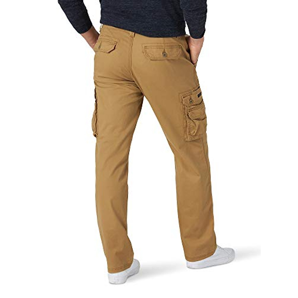 Lee Men's Wyoming Relaxed Fit Cargo Pant, Bourbon, 42W x 30L