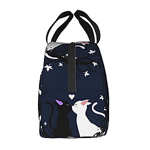 GOERTPO Cute Insulated Lunch Box Large Capacity Lunch Bag Reusable Bento Boxs Durable Portable Heat Cold Lunch Tote Bags