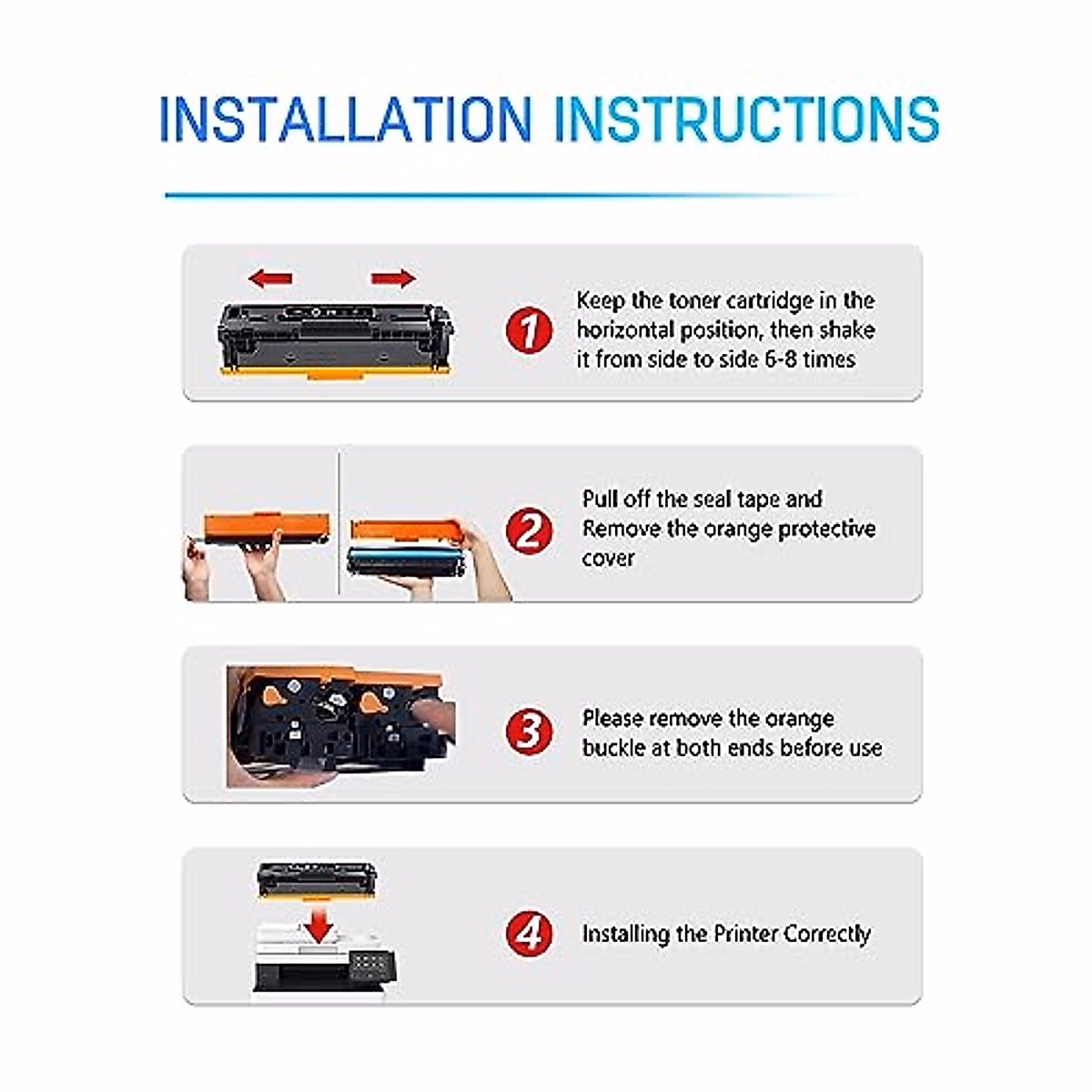 045 Toner Cartridge Set Replacement for Canon 045 Toner Cartridges Canon MF634cdw Toner Canon MF632cdw Toner for Canon Color ImageCLASS MF634Cdw MF632Cdw LBP612Cdw LBP613Cdw MF632 MF634 Printer