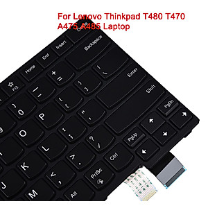 Replacement Keyboard for Lenovo Thinkpad T470 T480 A475 A485 Laptop, Lenovo T480 Keyboard with Backlight US Layout P/N: 01AX528 01HX419 01HX499 01AX487 01HX459